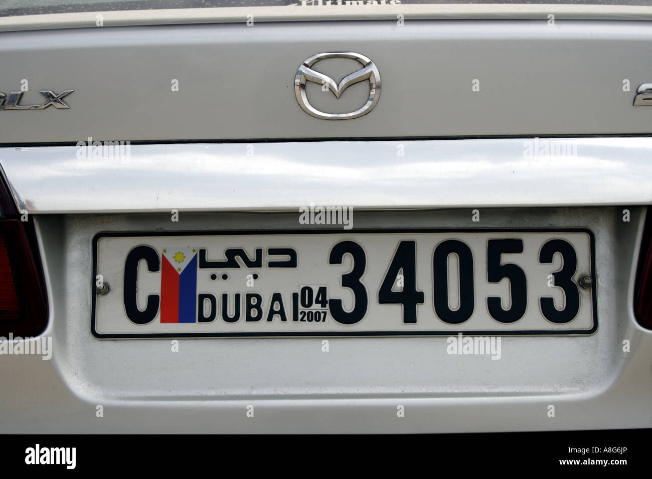 car license plate, Dubai, United Arab Emirates. Photo by Willy Matheisl ...