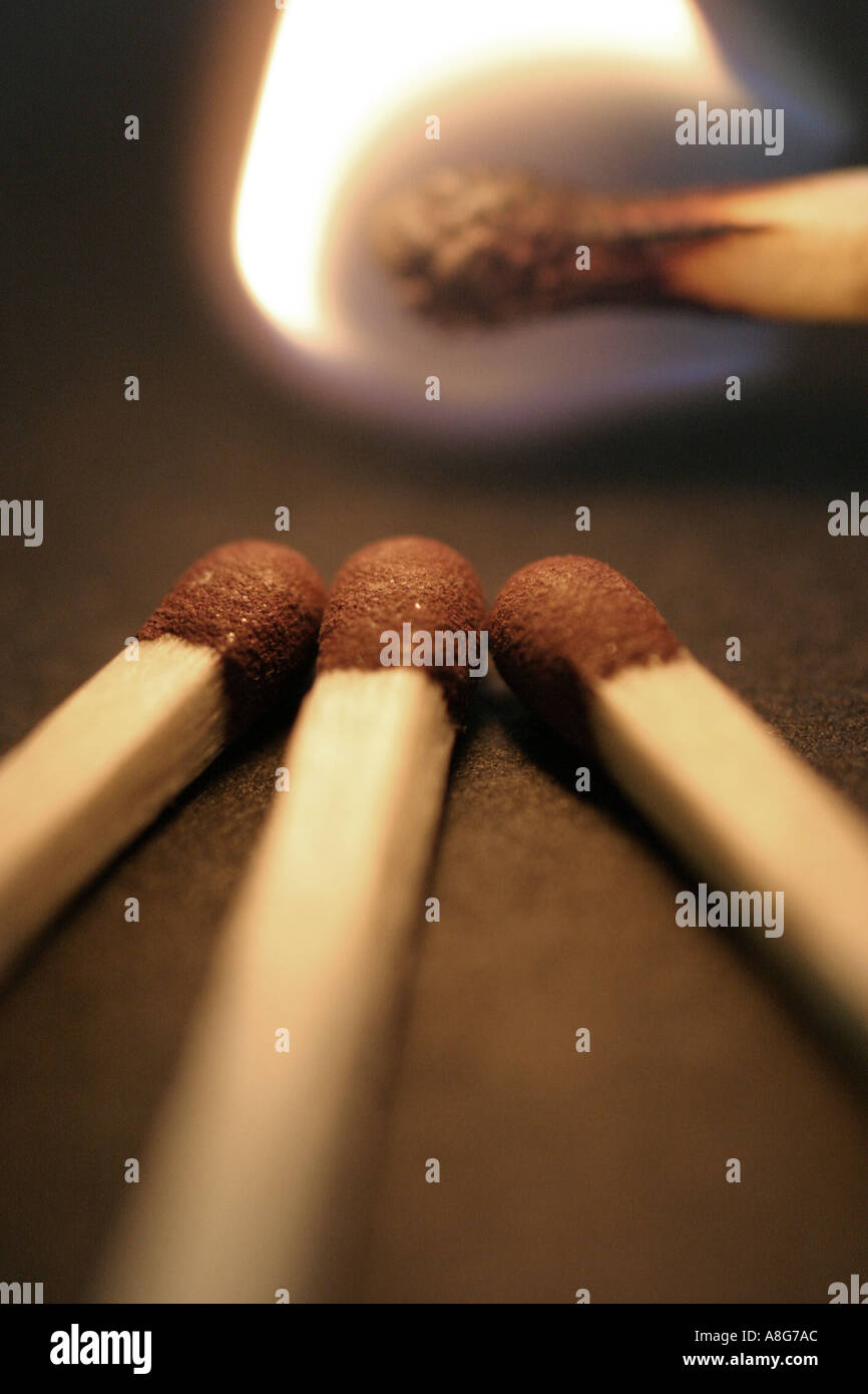 Flaming match sticks hi-res stock photography and images - Alamy