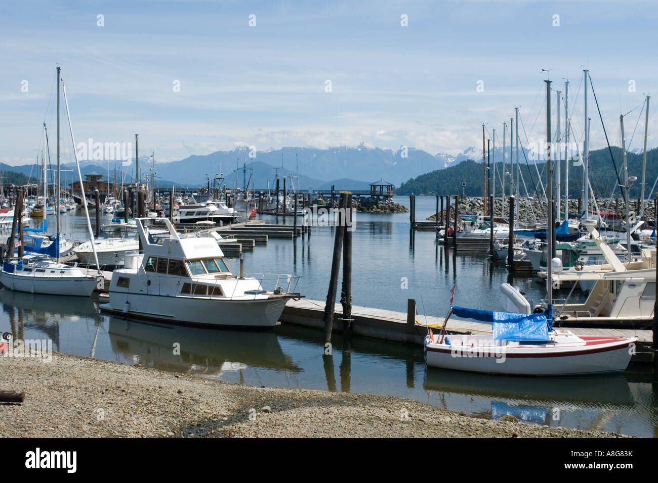 The harbour at Gibsons, formerly known as Gibson's Landing, famous for ...