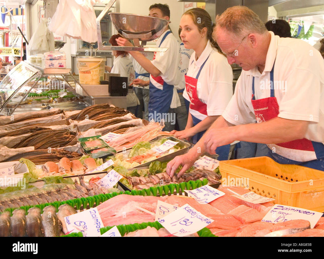 Bunschoten Street Fish Market Holland fresh food stall buy shop ...