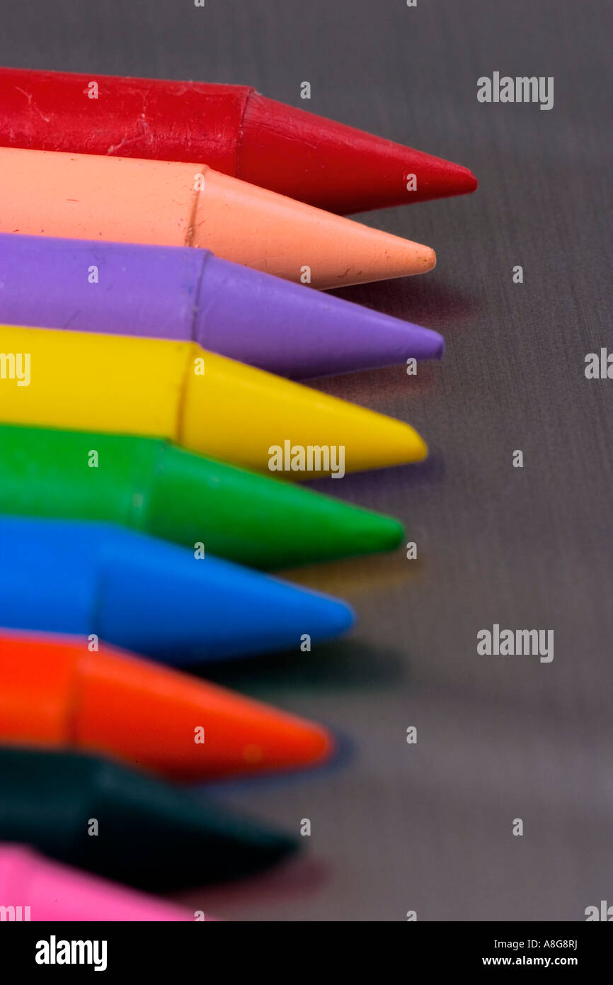 Crayons of different colors Stock Photo - Alamy
