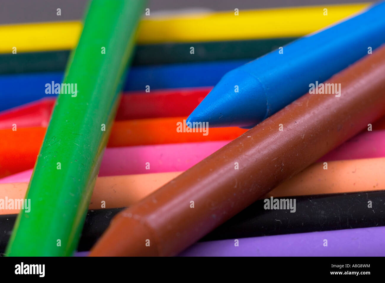 Crayons of different colors Stock Photo - Alamy