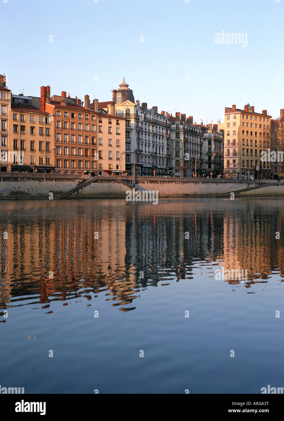 Saône river. Old Lyon France Stock Photo - Alamy