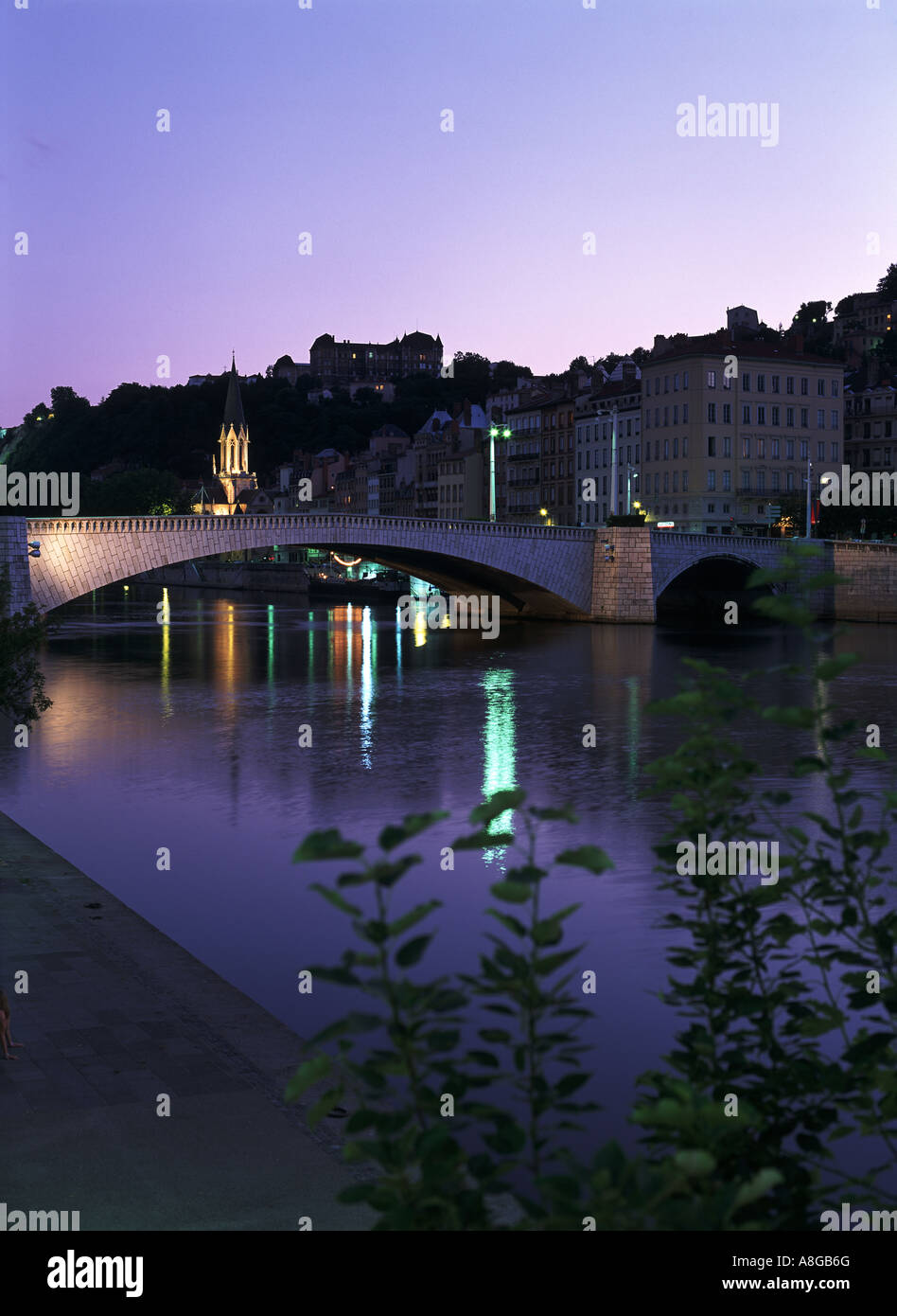 Bridge bonaparte lyon france hi-res stock photography and images - Alamy
