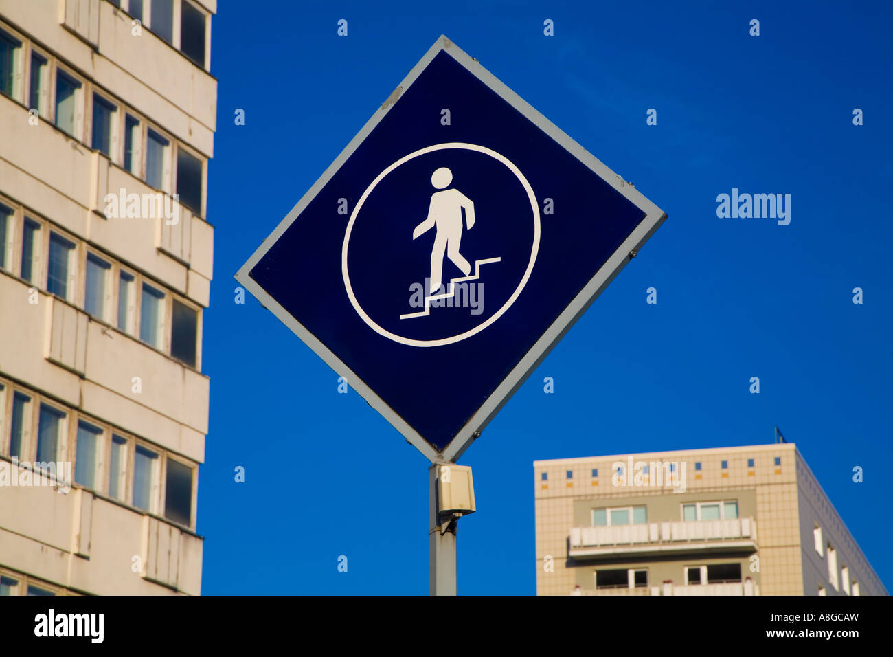 Underpass Sign Alexander Platz Berlin Stock Photo - Alamy