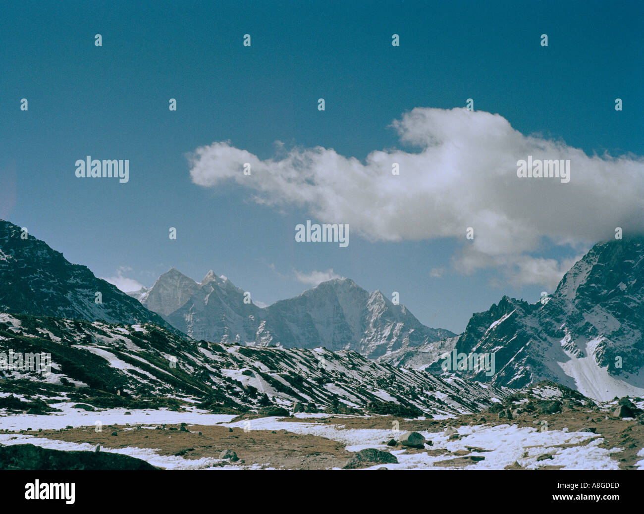 World Travel Himalayas. Beautiful landscape high in the Himalayan ...