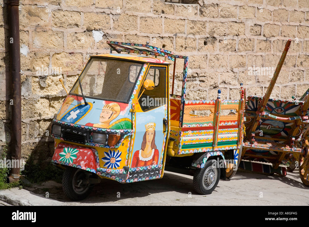 Piaggio Ape decorated in traditional manner by Sicilian artist and ...
