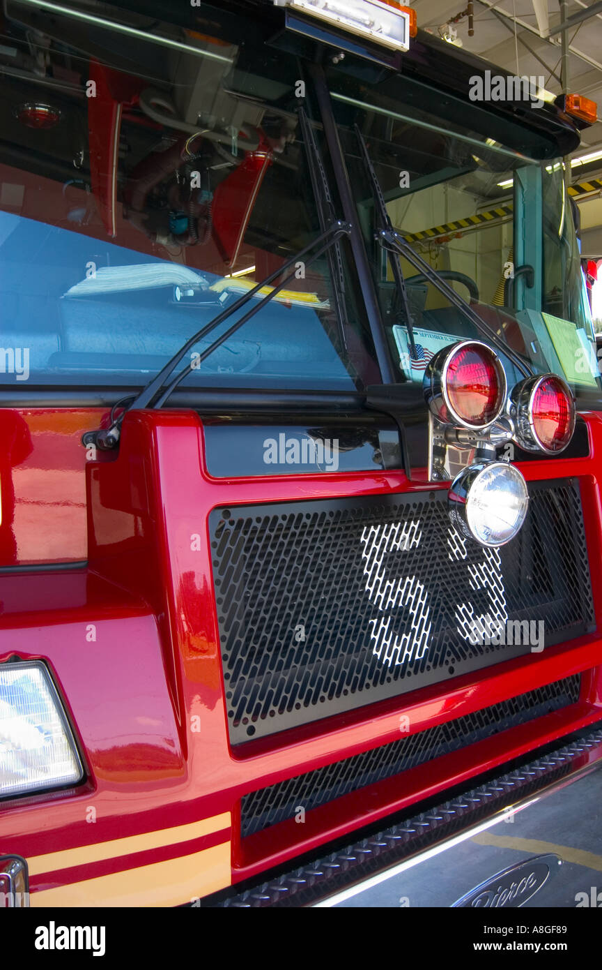 Front of fire engine Stock Photo - Alamy