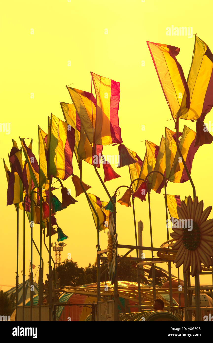 Carnival midway flags Stock Photo - Alamy