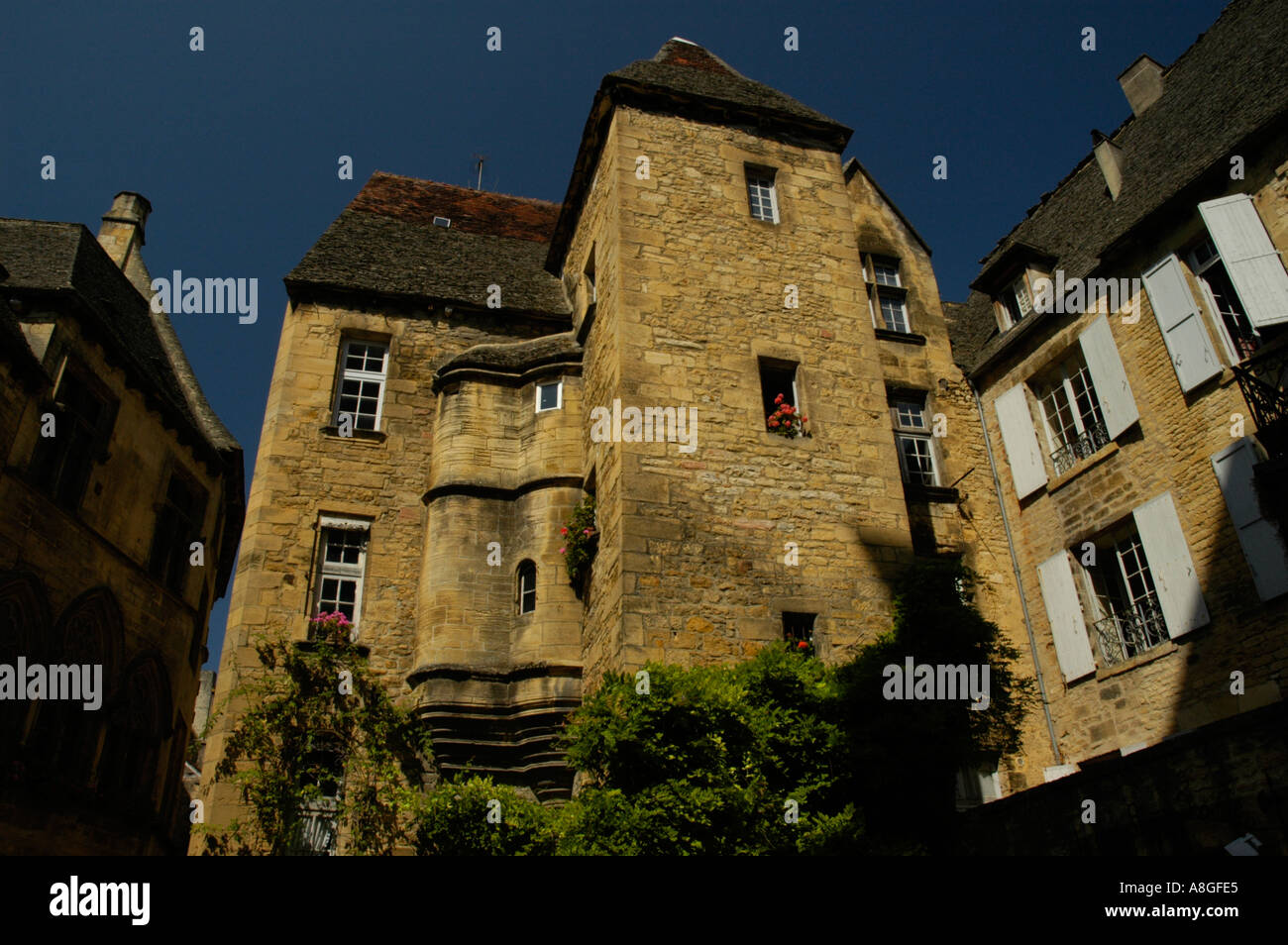 Medieval buildings in the centre of Sarlat Dordogne France Stock Photo ...