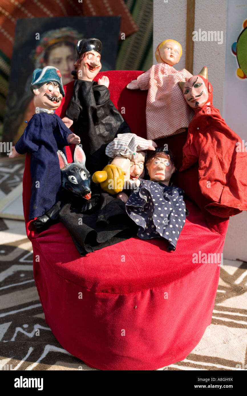 Group of antique puppets in costumes Stock Photo - Alamy