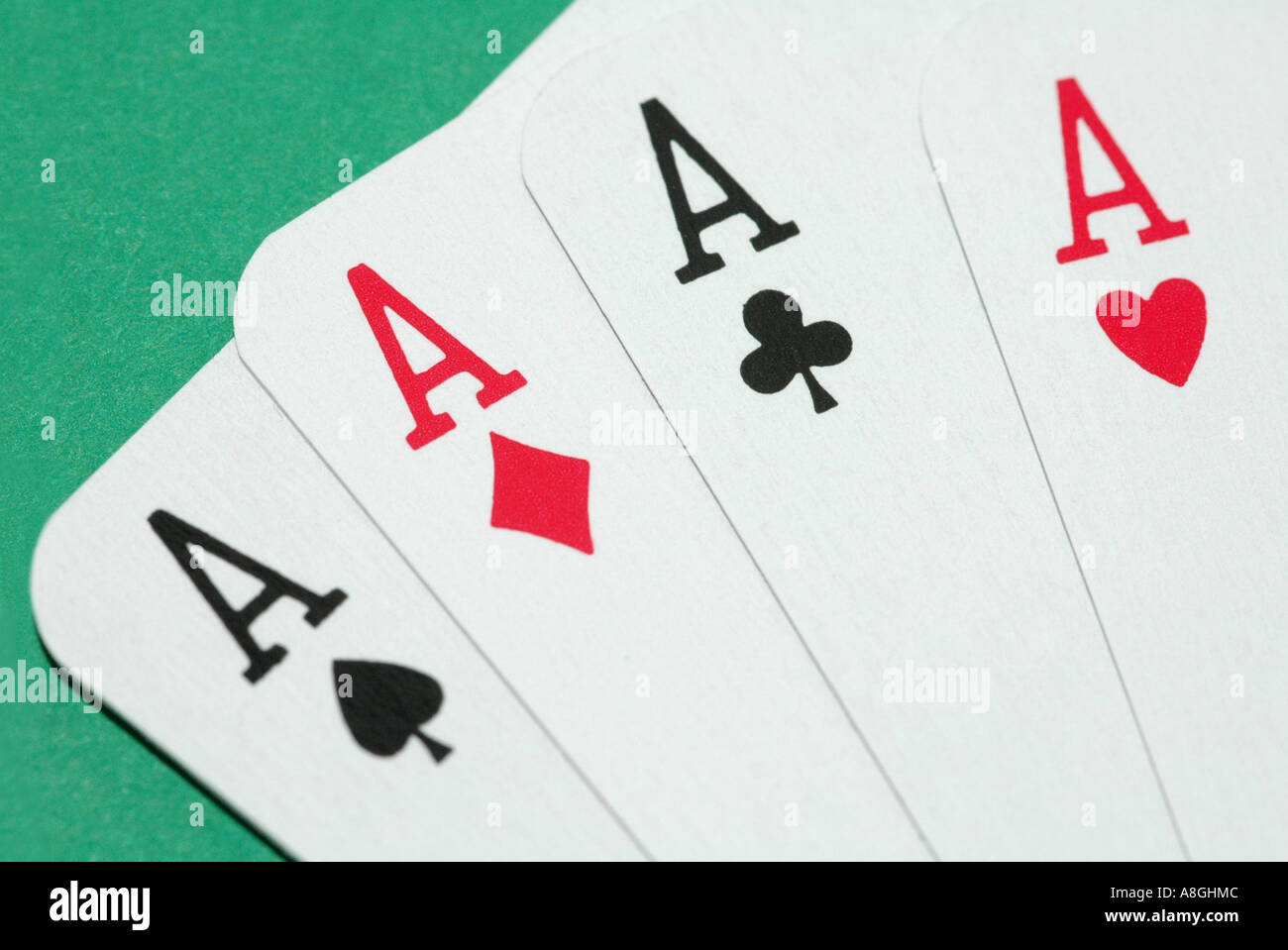 A close up of four 4 aces playing cards Stock Photo - Alamy