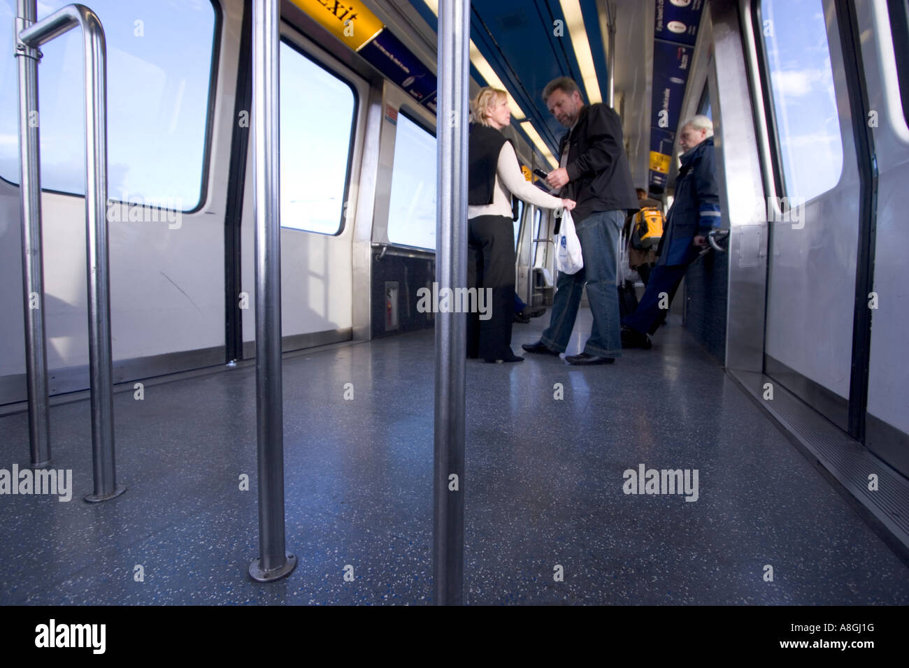 London Gatwick airport transit Gatwick airport Interior of shuttle ...