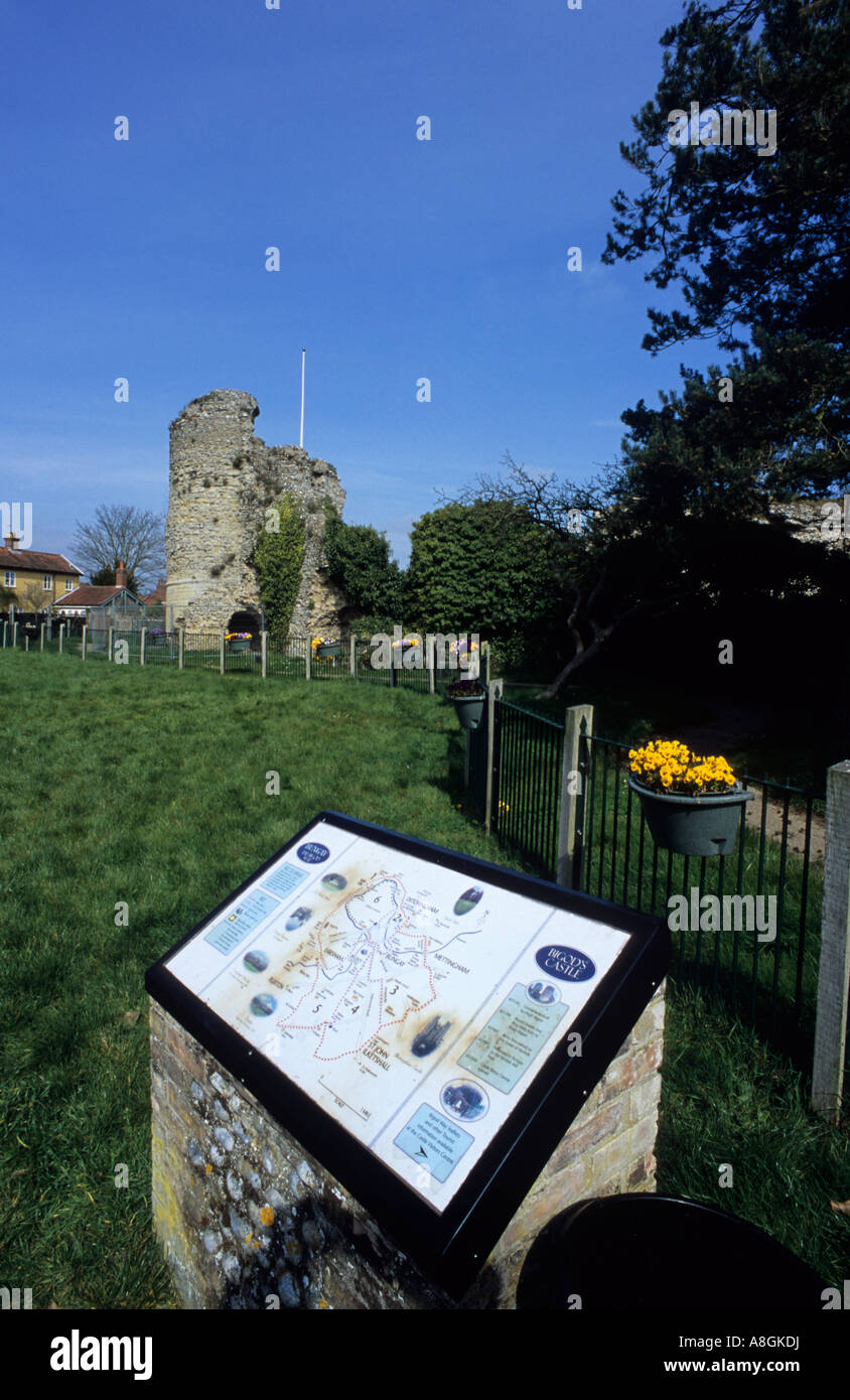 Bigod's Bungay Castle in Suffolk Uk Stock Photo - Alamy