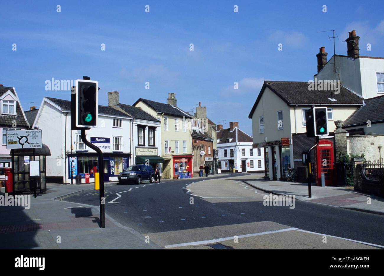 The Town Centre In Bungay in Suffolk in the uk Stock Photo - Alamy