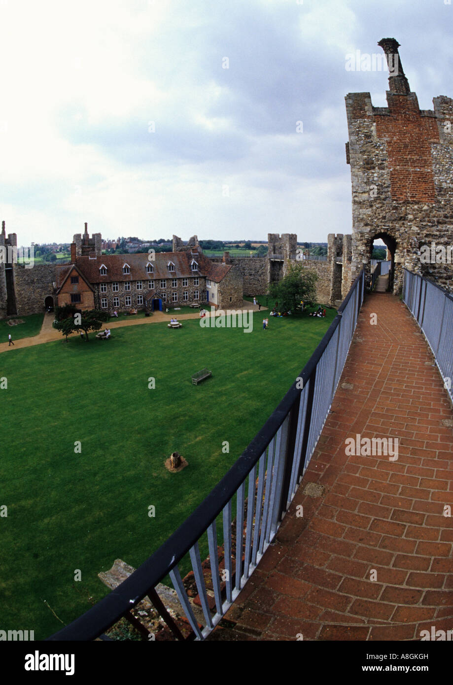 Fisheye View Of Framlingham Castle in Suffolk in the uk Stock Photo - Alamy