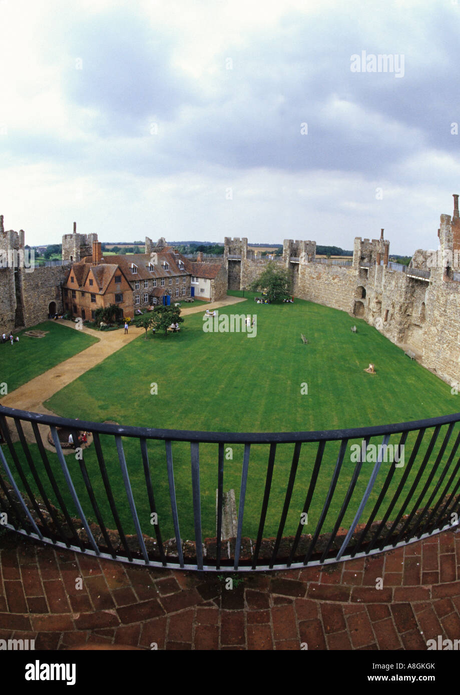 Fisheye View Of Framlingham Castle in Suffolk in the uk Stock Photo - Alamy