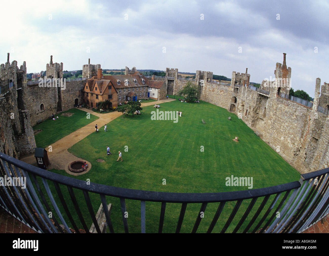 Fisheye View Of Framlingham Castle in Suffolk in the uk Stock Photo - Alamy