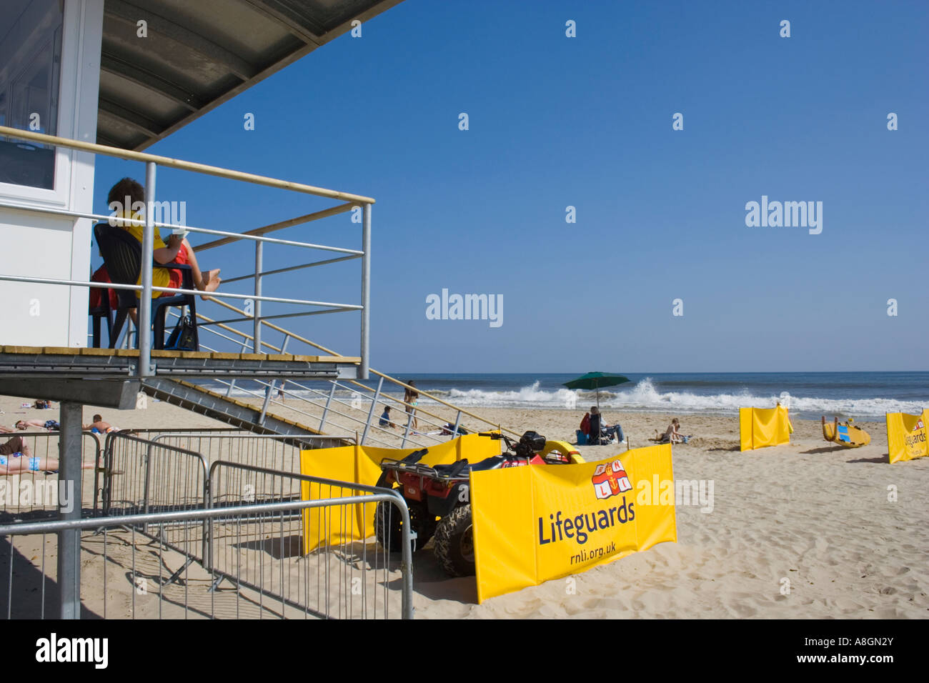 Lifeguard Station, Bournemouth Beach, Dorset, UK Stock Photo - Alamy