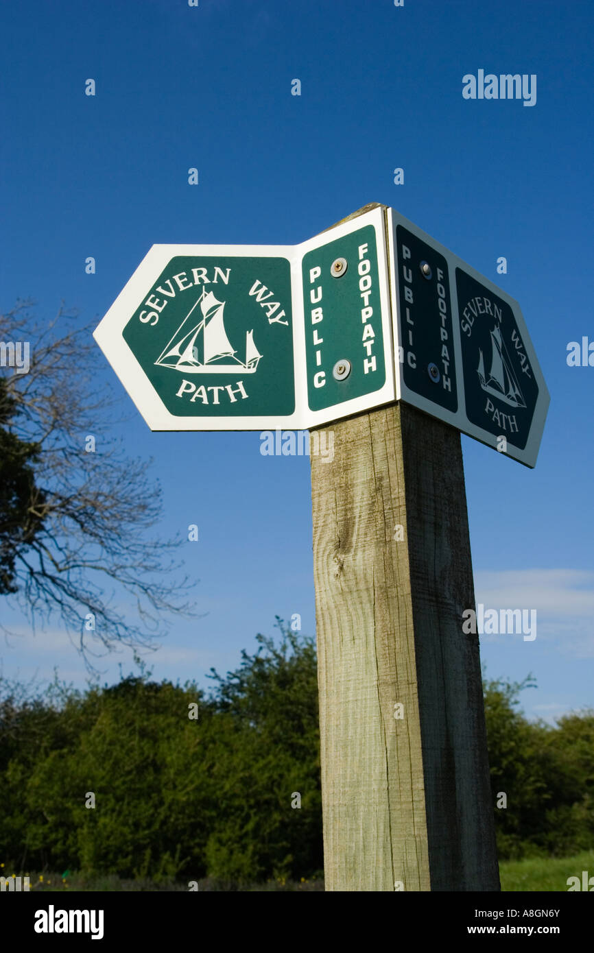 Severn Way Path Signpost, Avon, UK Stock Photo - Alamy