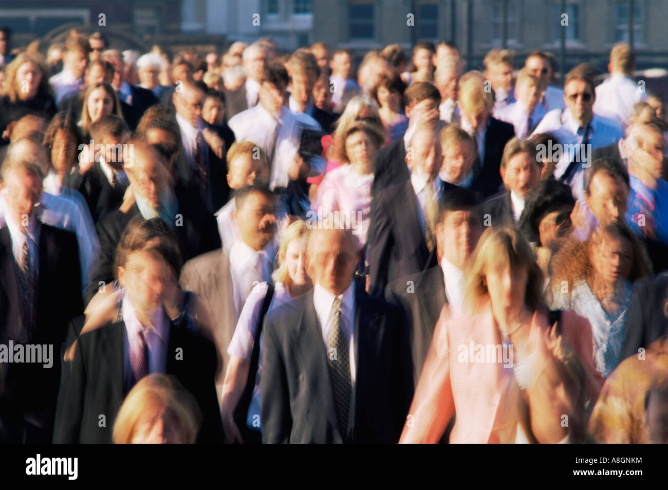 Commuters Crowd Blurred Motion Stock Photo - Alamy