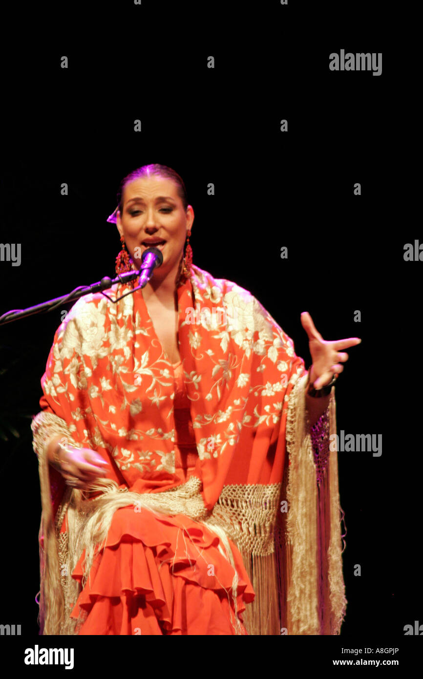 flamenco singer marina heredia in a flamenco festival Andalusia Spain ...