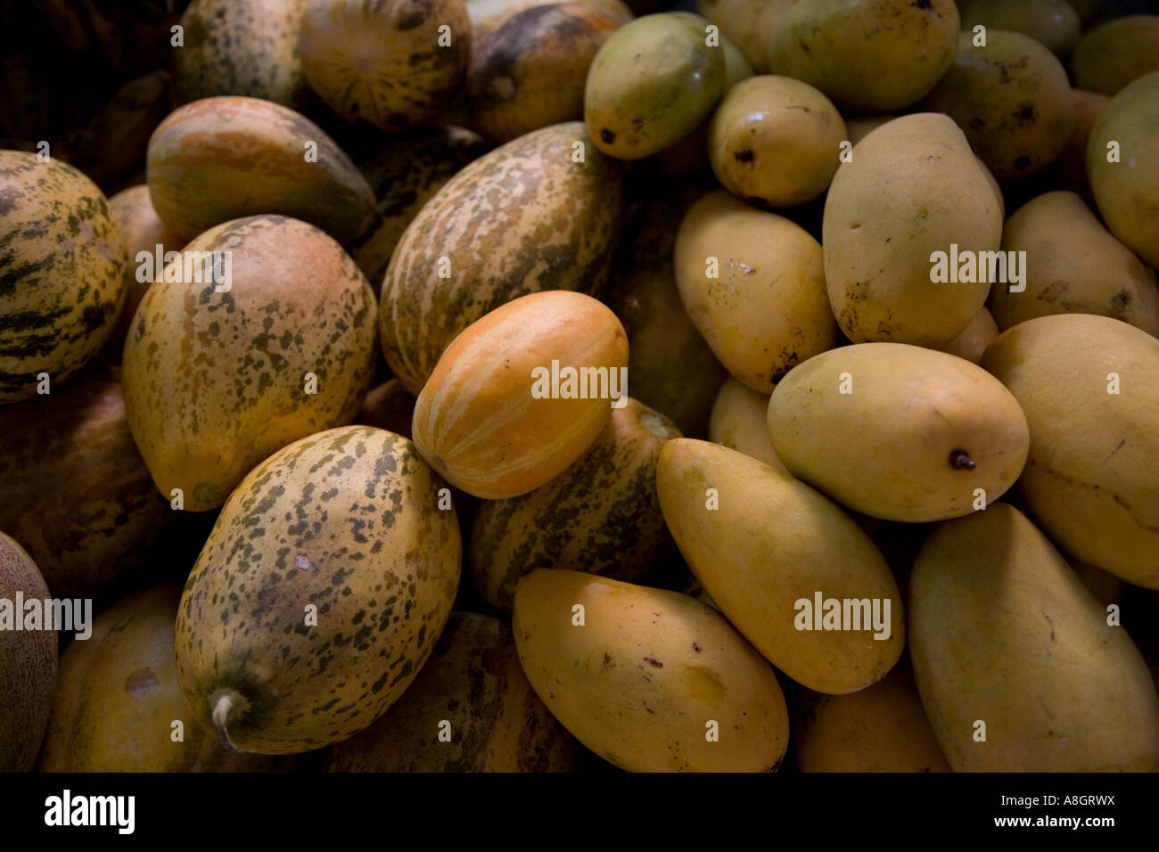 Mangos and Melons, Laoag Fruit Market, Philippines Stock Photo - Alamy