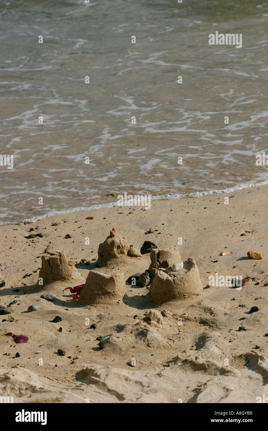Sand castle destroy hi-res stock photography and images - Alamy