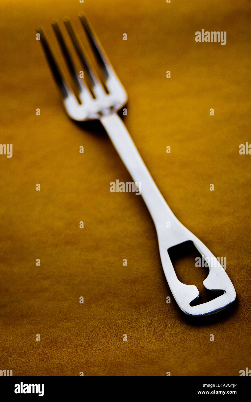 fork on a table Stock Photo - Alamy