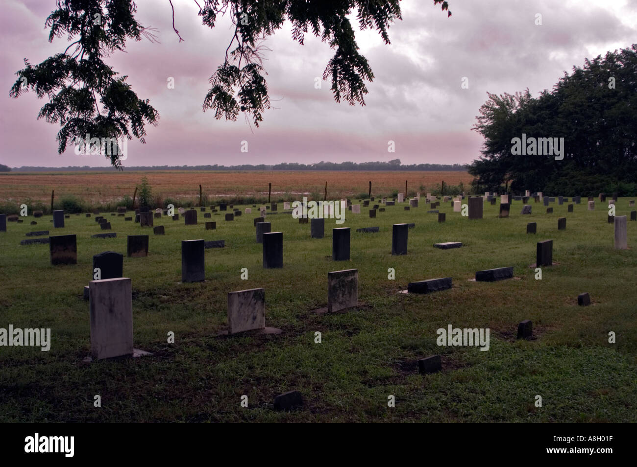 Amish Cemetery Yoder Kansas Stock Photo - Alamy