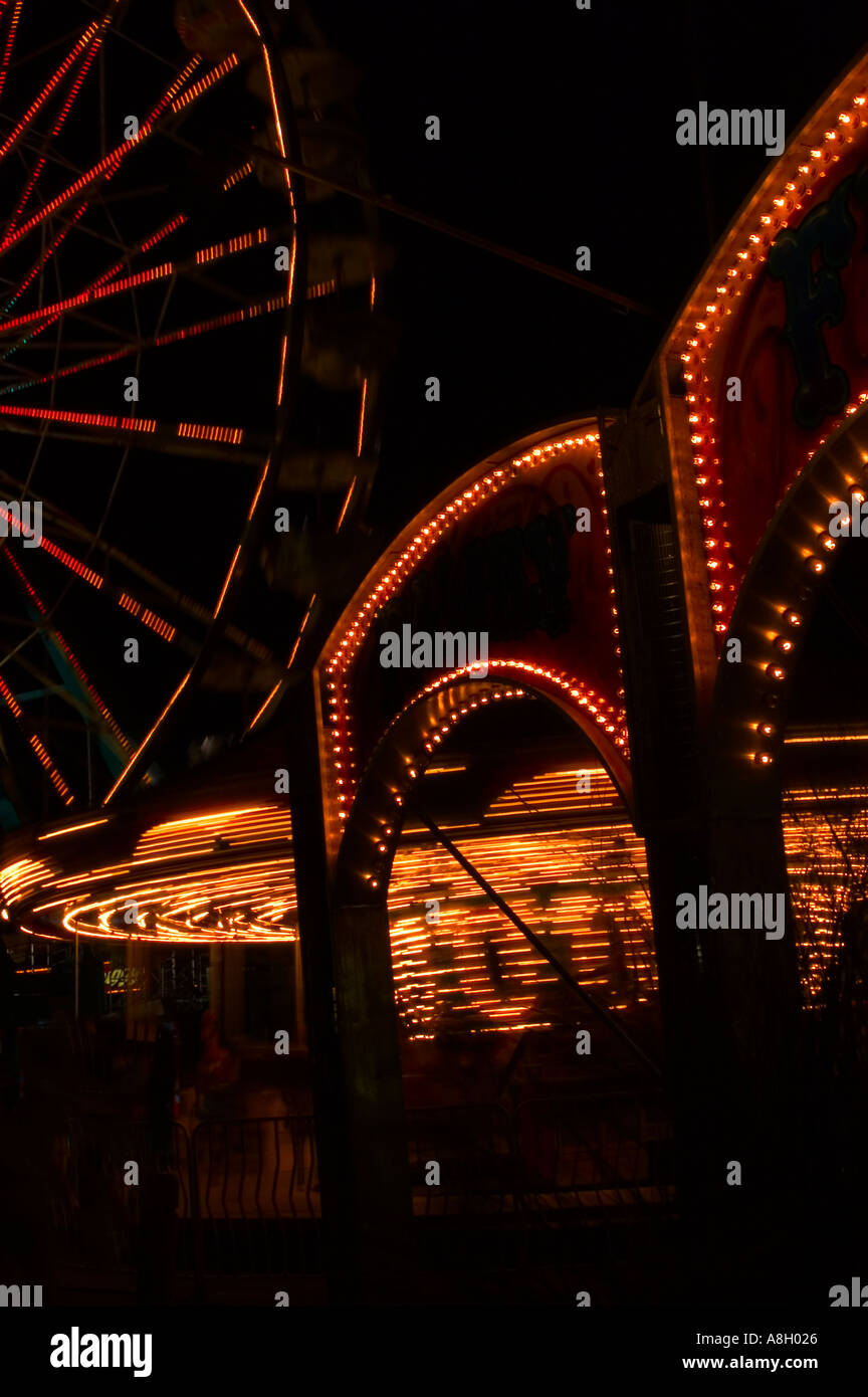 Carnival midway at night Stock Photo - Alamy