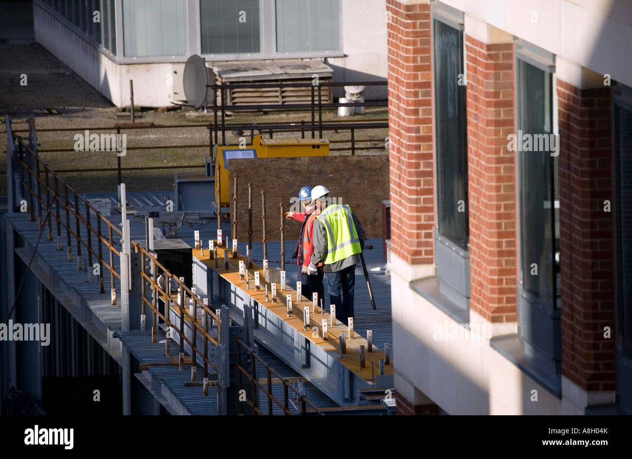 Two construction workers one in hi-res stock photography and images - Alamy