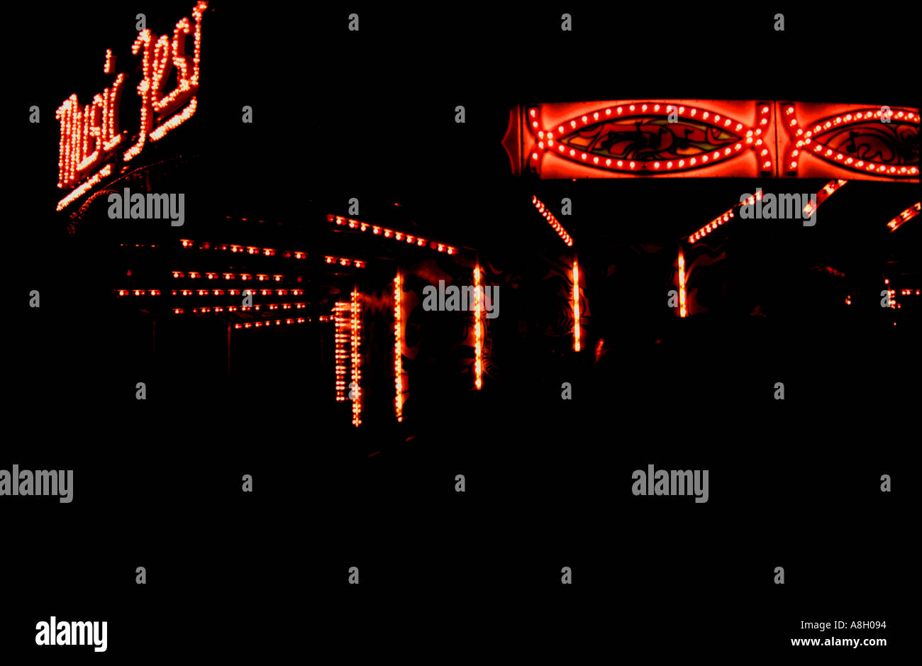 Music Fest carnival ride at night Stock Photo - Alamy