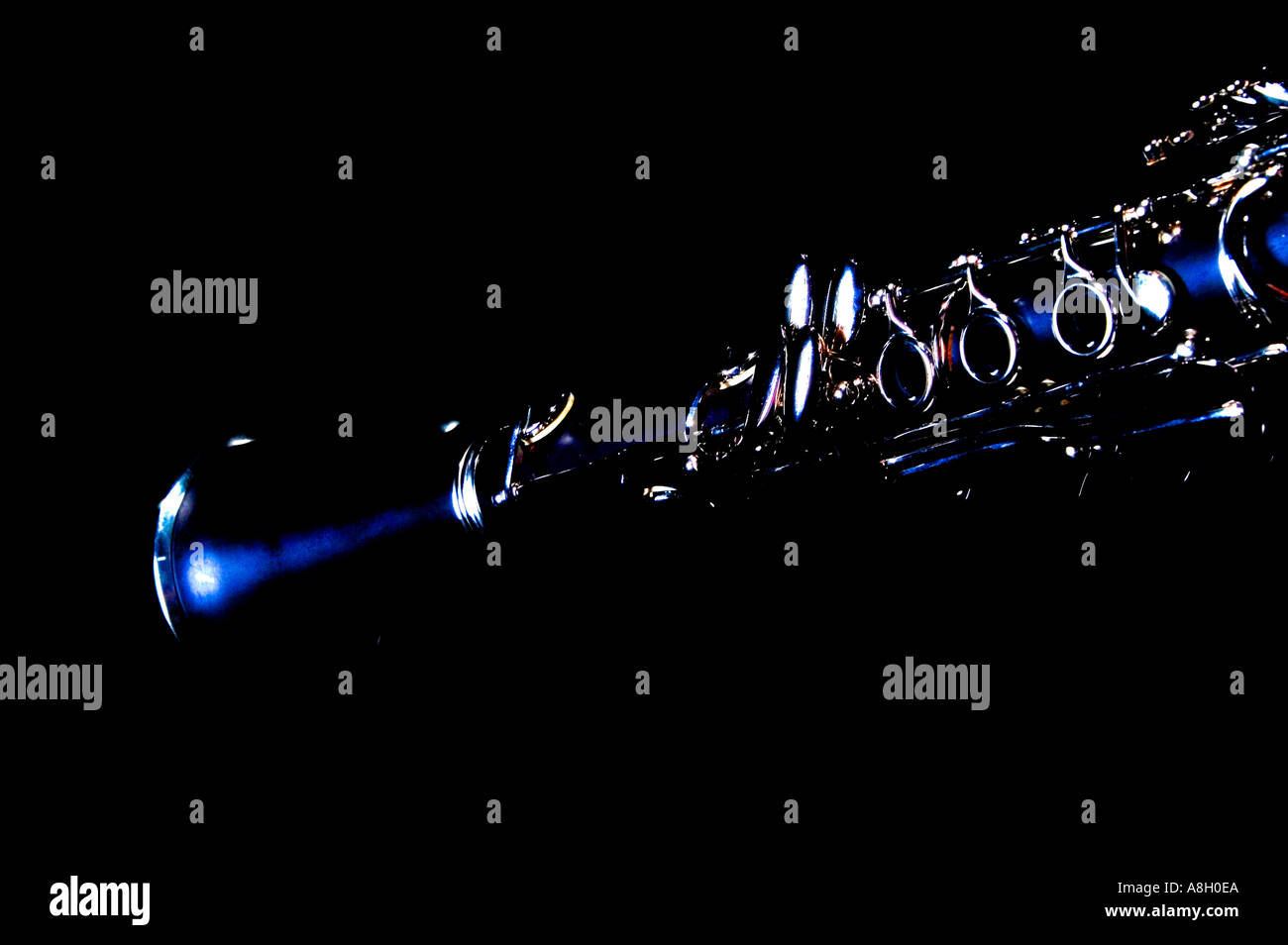 Studio still life low key clarinet against black background Stock Photo ...