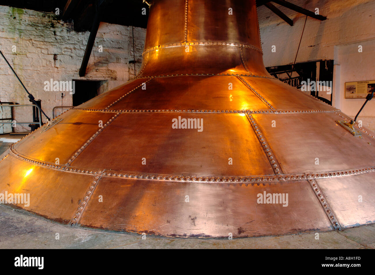 Ireland, County Cork, Old Midleton Distillery, Copper vat Stock Photo ...