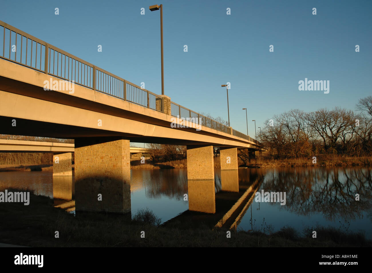 Bridge over a Pond Stock Photo - Alamy