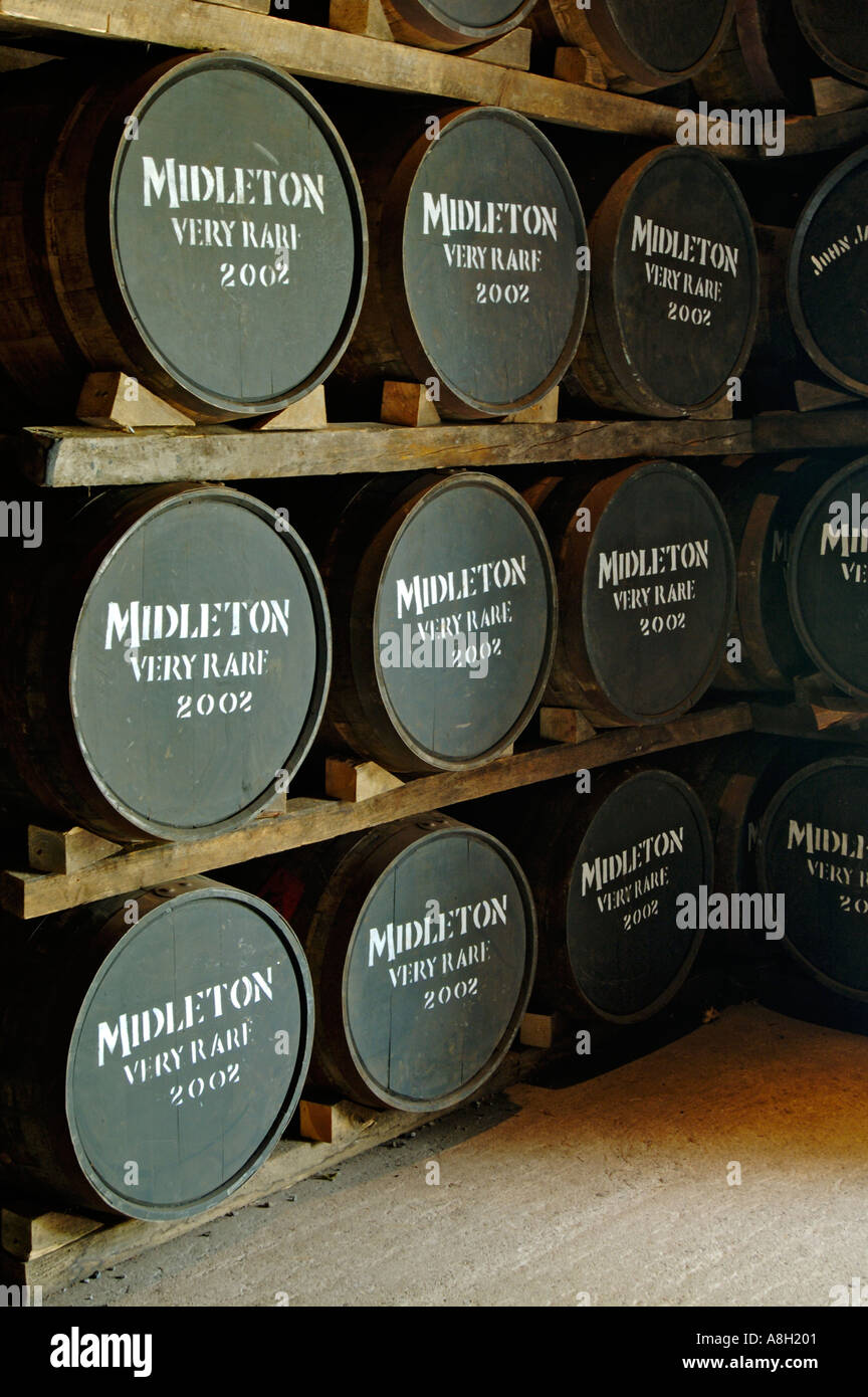Ireland, County Cork, Old Midleton Distillery, Whiskey barrels Stock ...