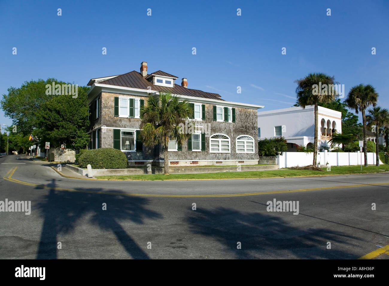 The cracker style house at the end of the Avenida menendez St Augustine ...