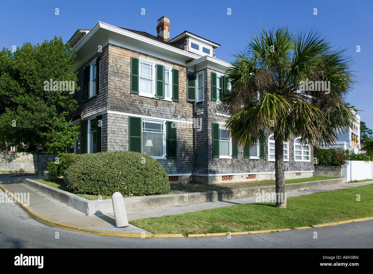 The cracker style house at the end of the Avenida menendez St Augustine ...
