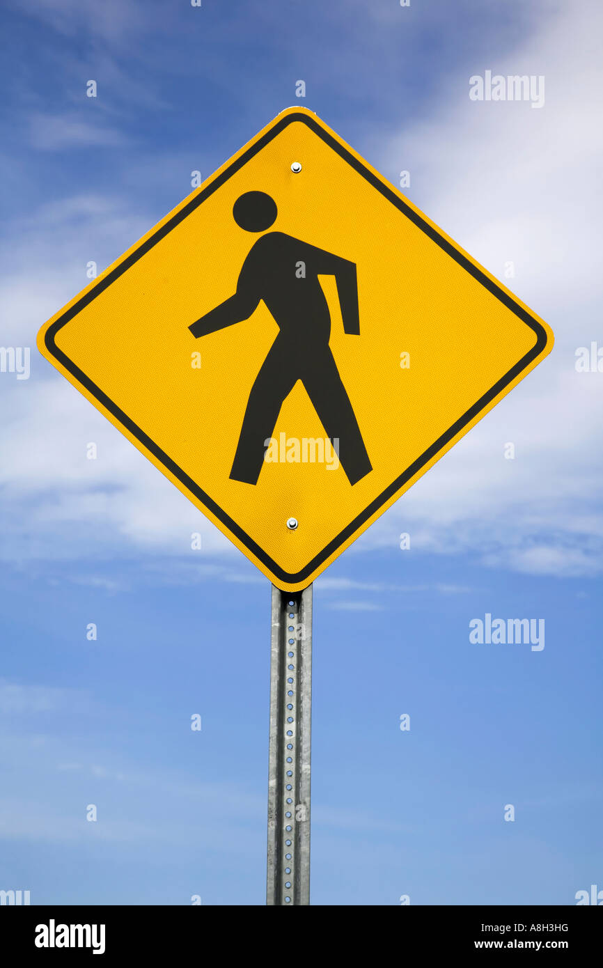 Ped x ing Pedestrian crossing sign Stock Photo - Alamy