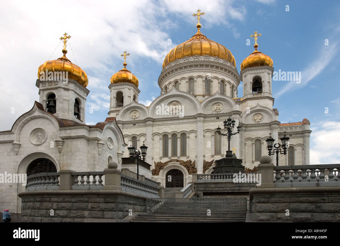 Side View with Steps Cathedral of Christ the Savior Moscow Stock Photo ...