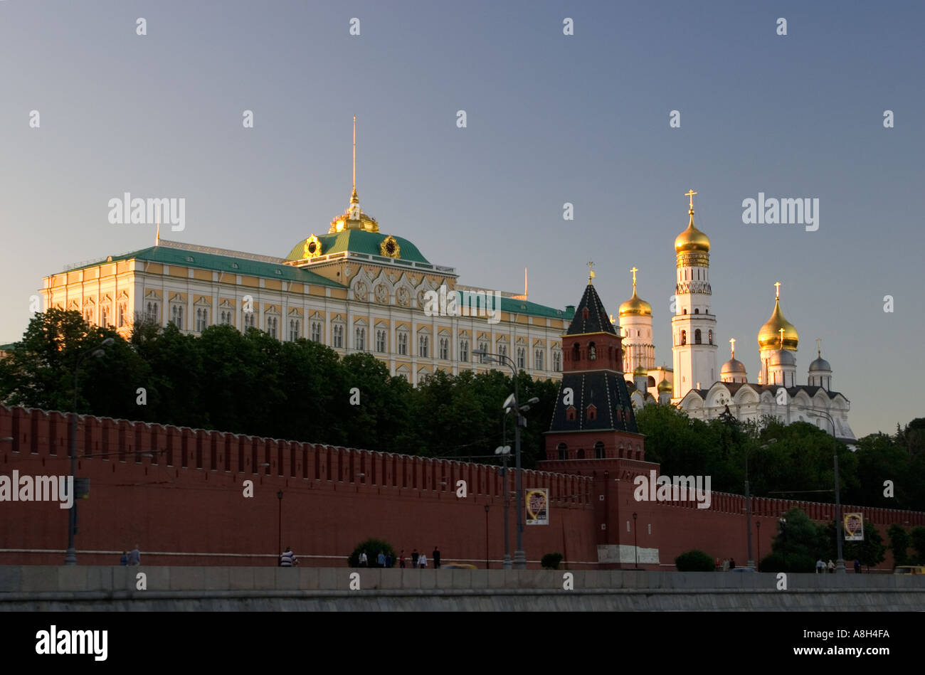 Kremlin Wall and Buildings Seen from Moscow River Stock Photo - Alamy