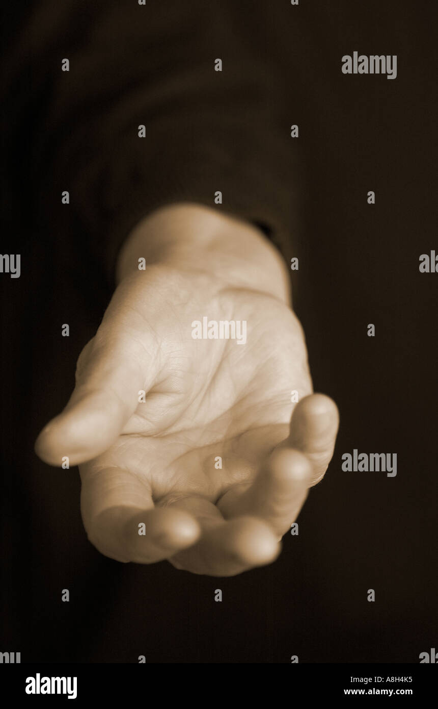 Open hand close up Stock Photo - Alamy