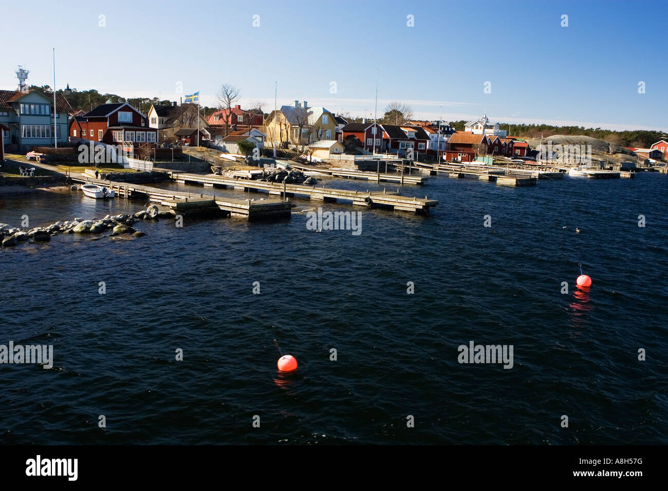 Island of Sandhamn outer Stockholm Archipelago Sweden April 2007 Stock ...
