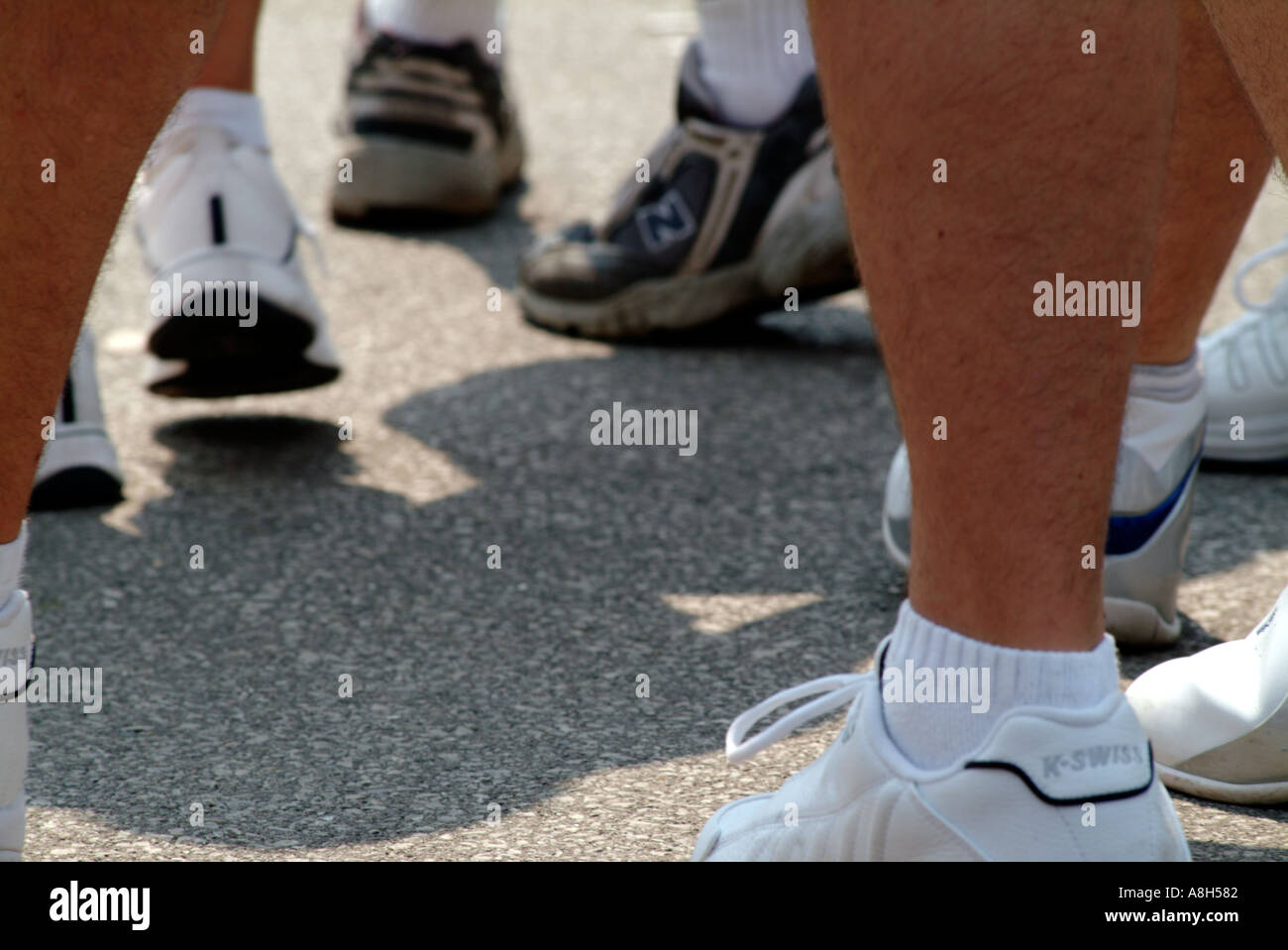 foot fall feet customer crowd walk run exercise tread shoe leg calf ...