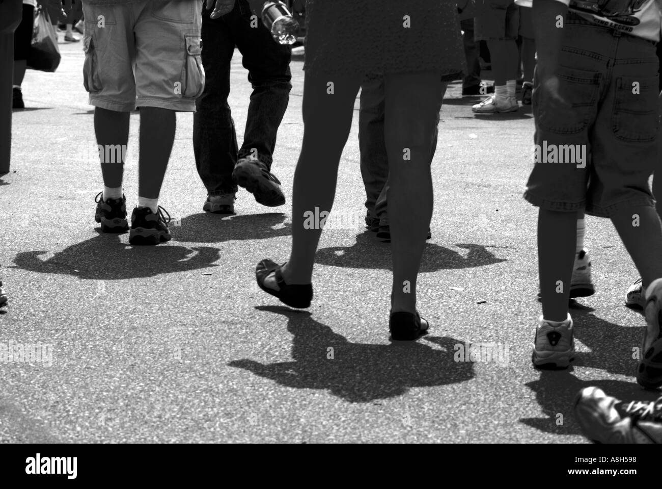 foot fall feet customer crowd walk run exercise tread shoe leg calf ...