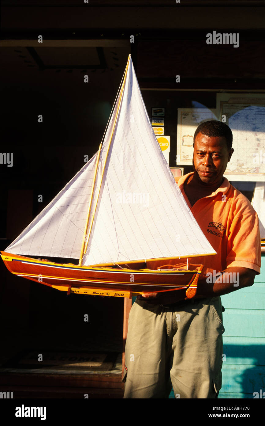 St Vincent, Bequia, Port Elizabeth, Model boat maker Stock Photo - Alamy
