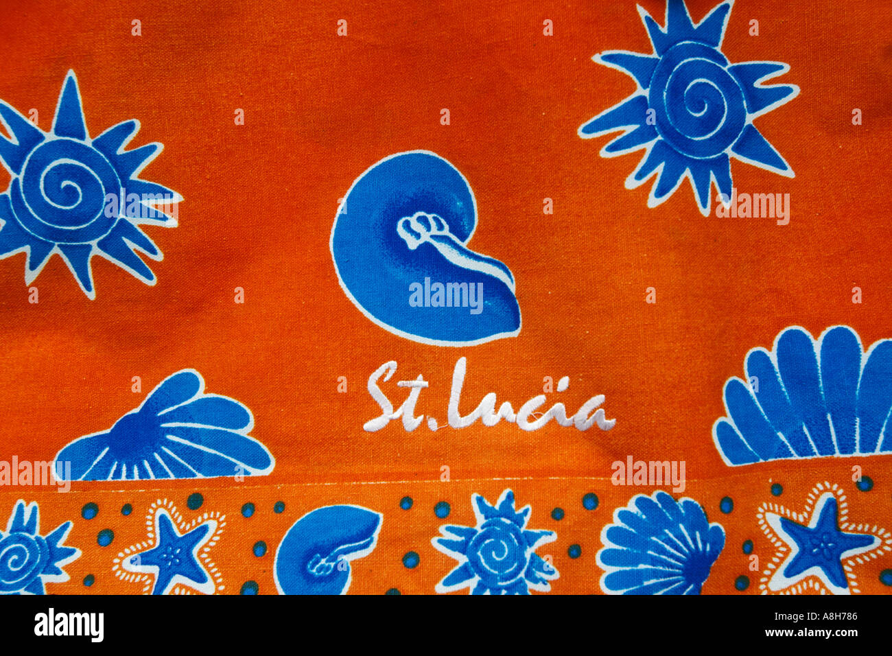 St Lucia, Decorative fabric Stock Photo - Alamy