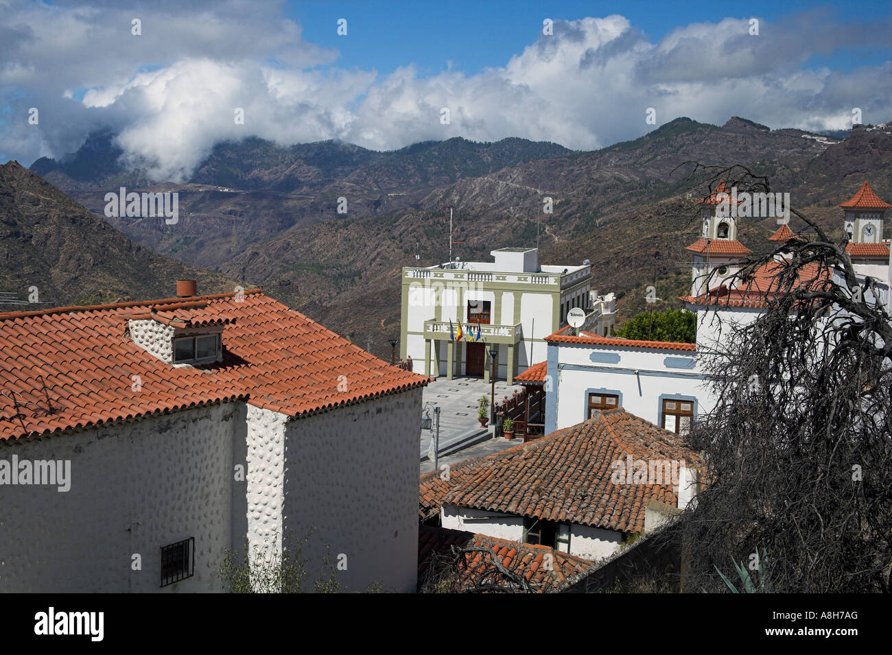Tejeda village Ort Tejeda Stock Photo - Alamy