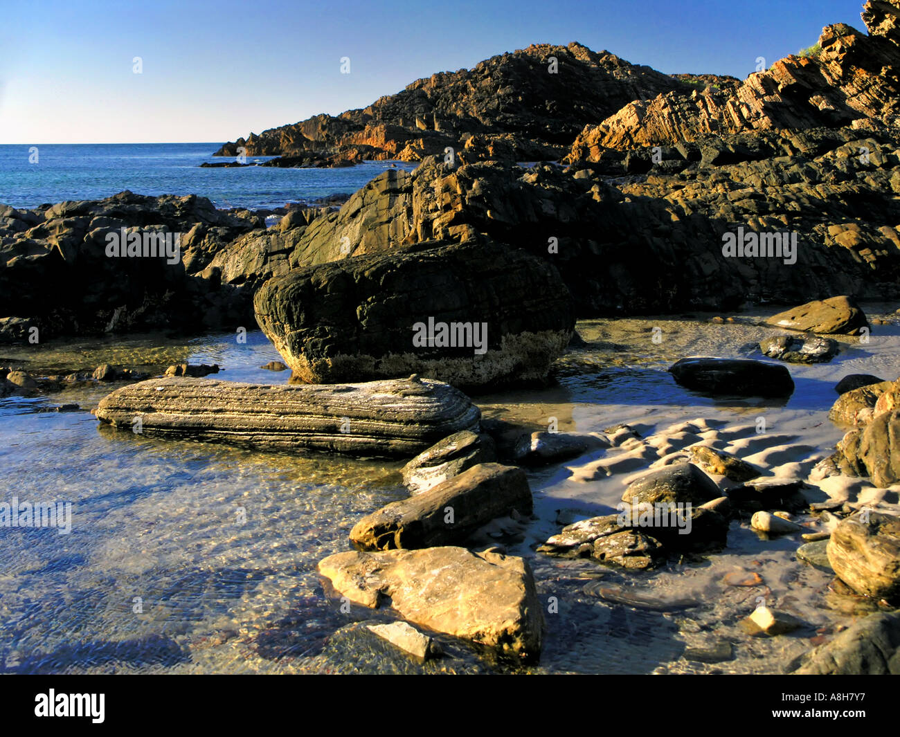 Second Valley Rock Pools Stock Photo - Alamy